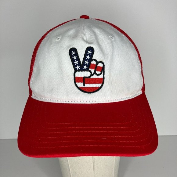 Mighty Fine | Accessories | Mighty Fine Us Flag Hand Peace Sign ...